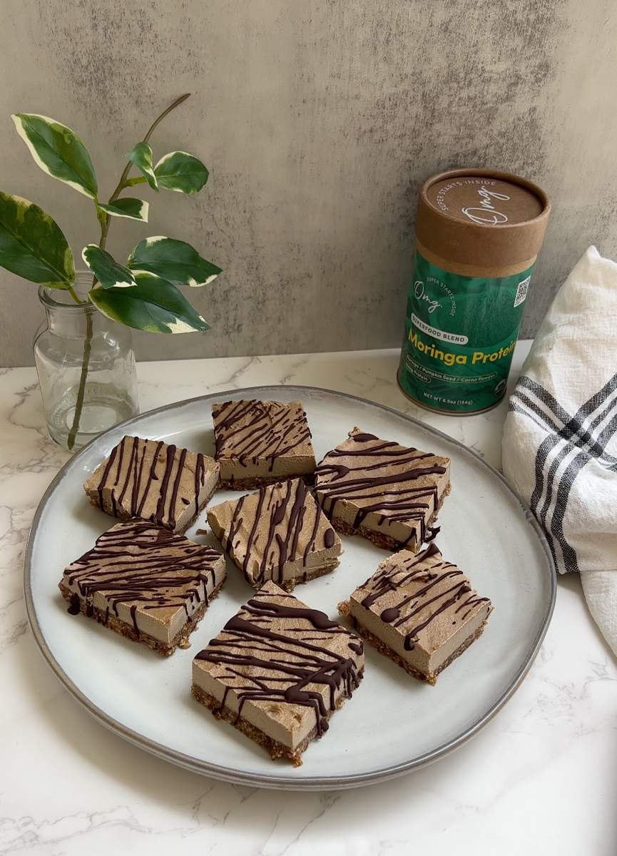 Raw Moringa Cheesecake Bars – OMG Superfoods