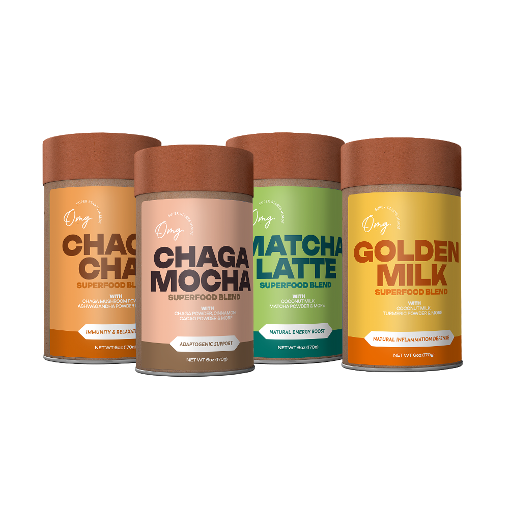 4-Pack Bundle: Organic Chaga Chai, Organic Chaga Mocha, Organic Golden ...